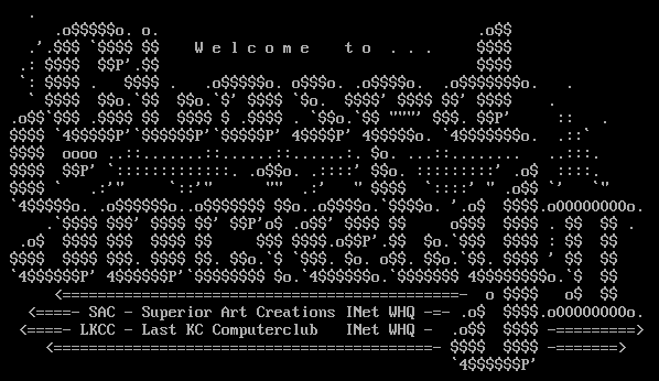 ASCII Art and ANSI Art by Roy/SAC - Text Art in General and VGA Pixel Art