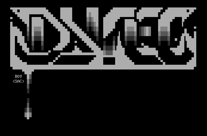ASCII Art and ANSI Art by Roy/SAC - Text Art in General and VGA Pixel Art