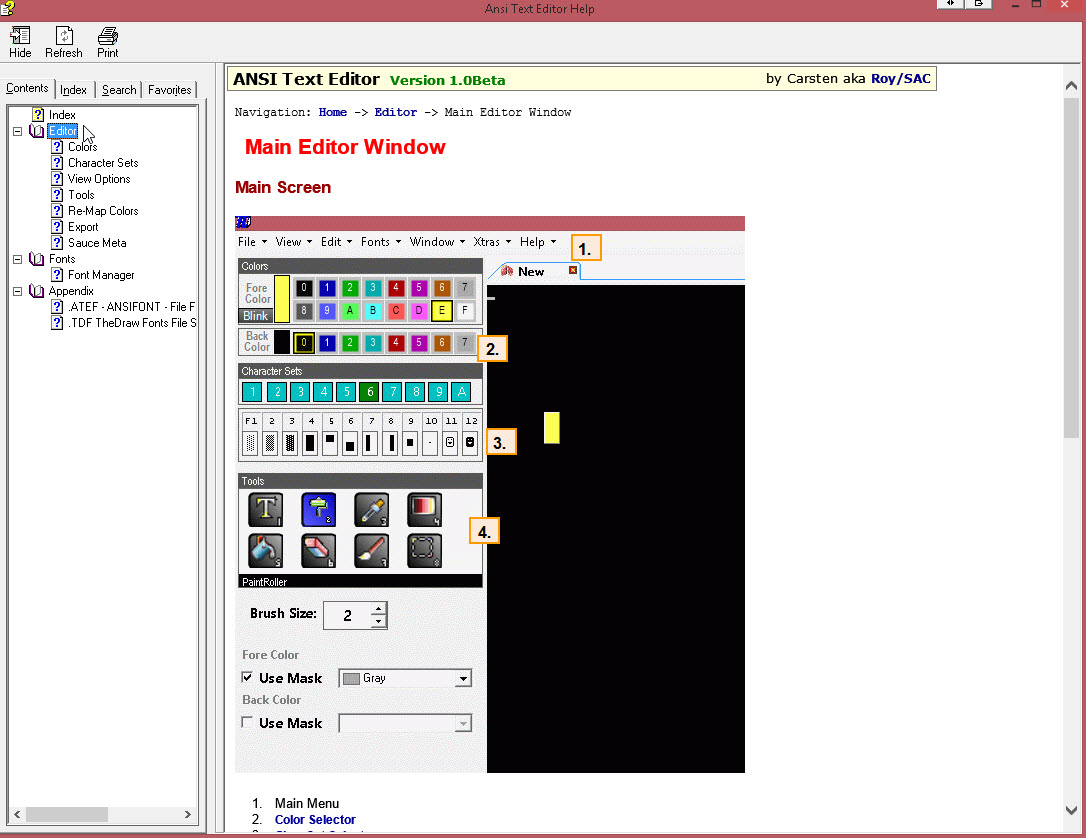 ATE-Ansi Text Editor