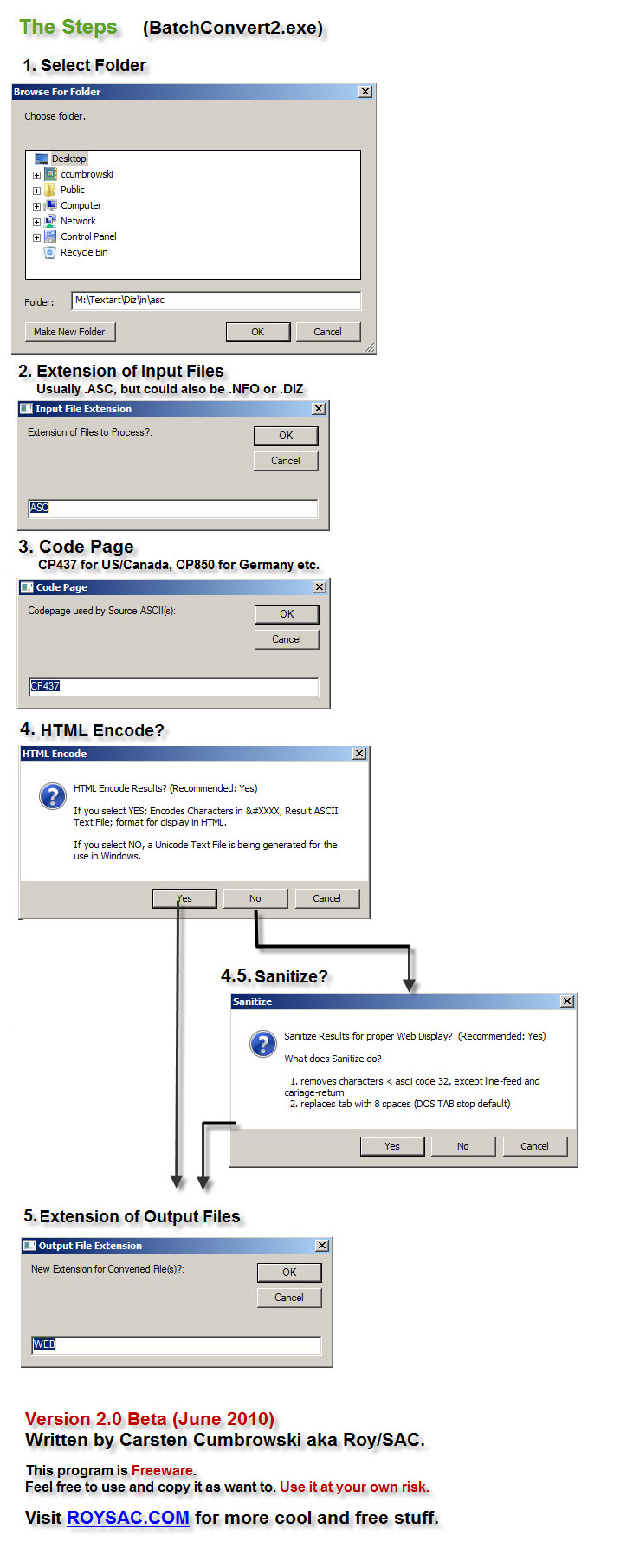 ASCII to WEB/Utf Conversion Scripts