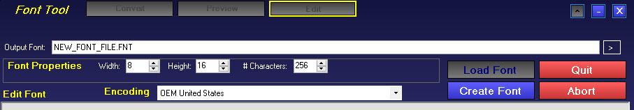 .FNT Tool (Bitmap to .FNT Converter)